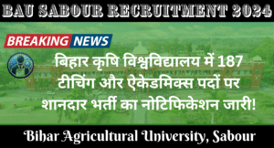 BAU Sabour Recruitment 2024: 187 Vacancies Announced for Professors and ...