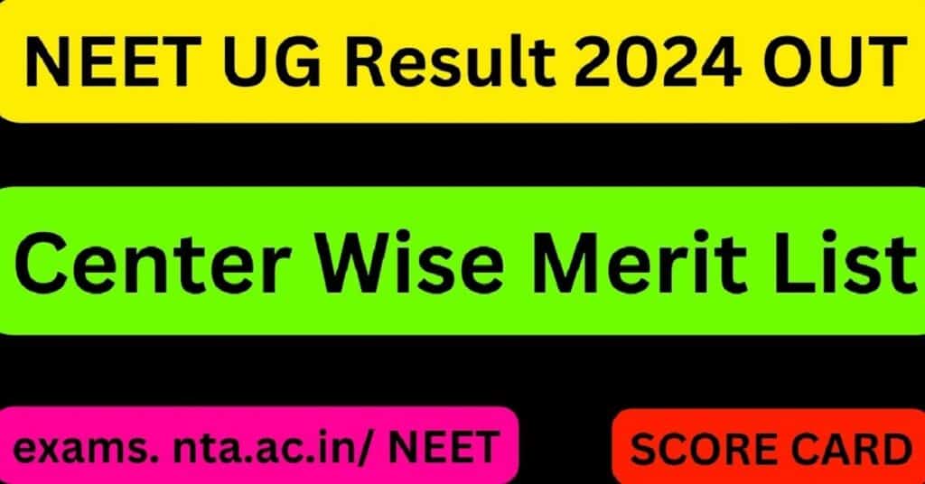 Neet Ug Result 2024 Center And City Wise Result Out Recruitment Officer