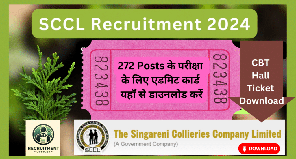 SCCL Admit Card 2024, Management Trainee, Jr Forest Officer & Other Download Link