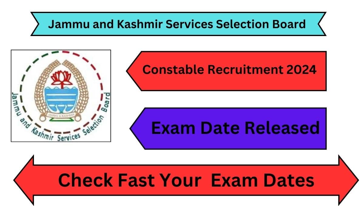 JKP Constable Recruitment 2024 Exam Date OUT