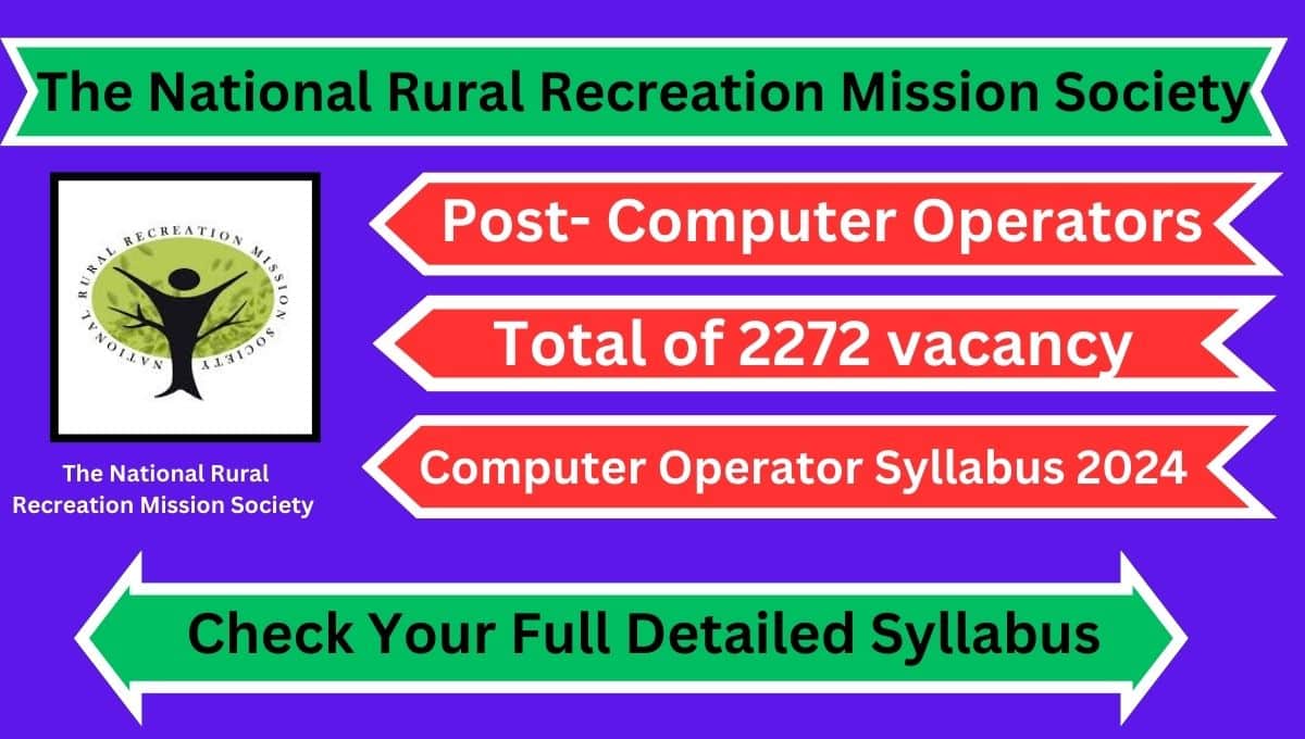 NRRMS Computer Operator Syllabus 2024: Full Detailed Syllabus