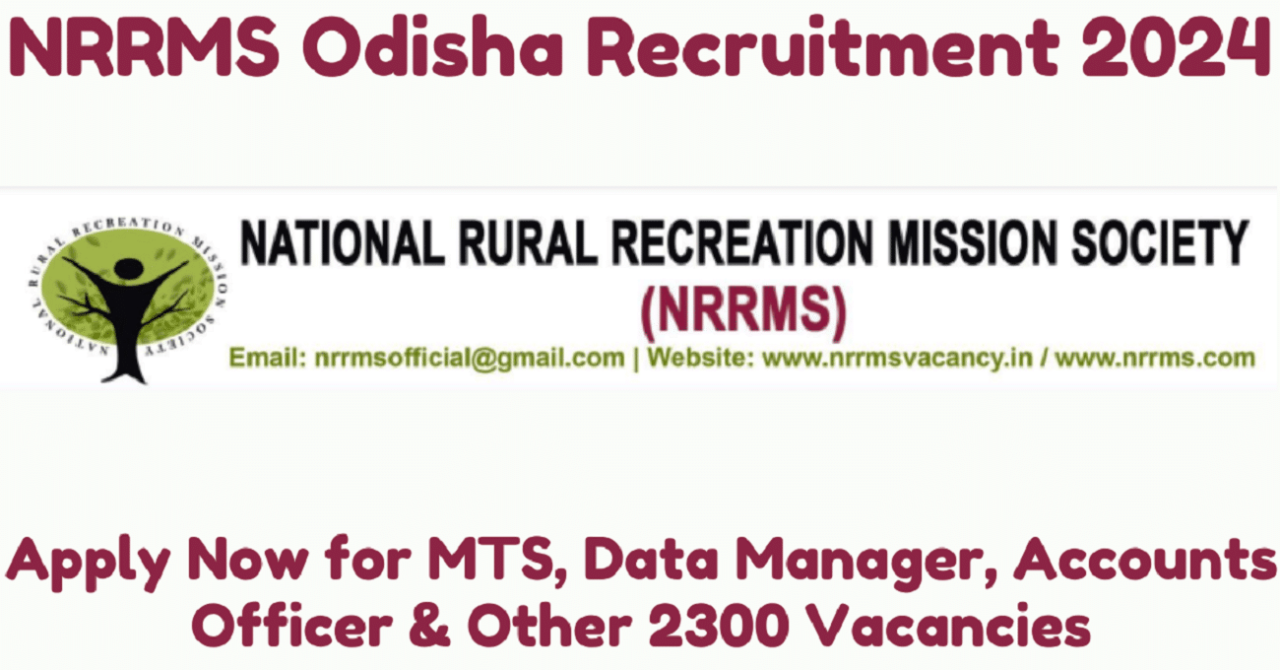 NRRMS Odisha Recruitment 2024 - Apply Now for MTS, Data Manager ...