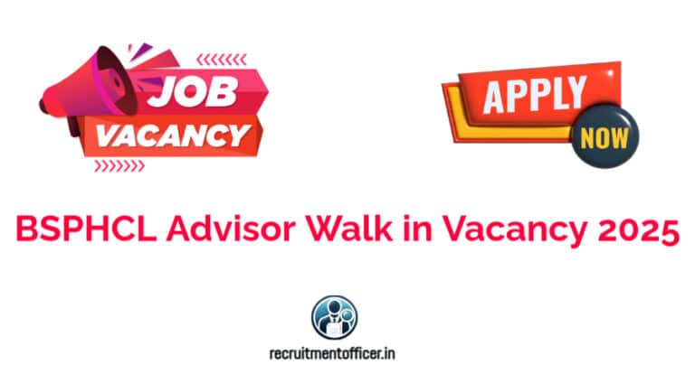 BSPHCL Advisor Walk in 2025