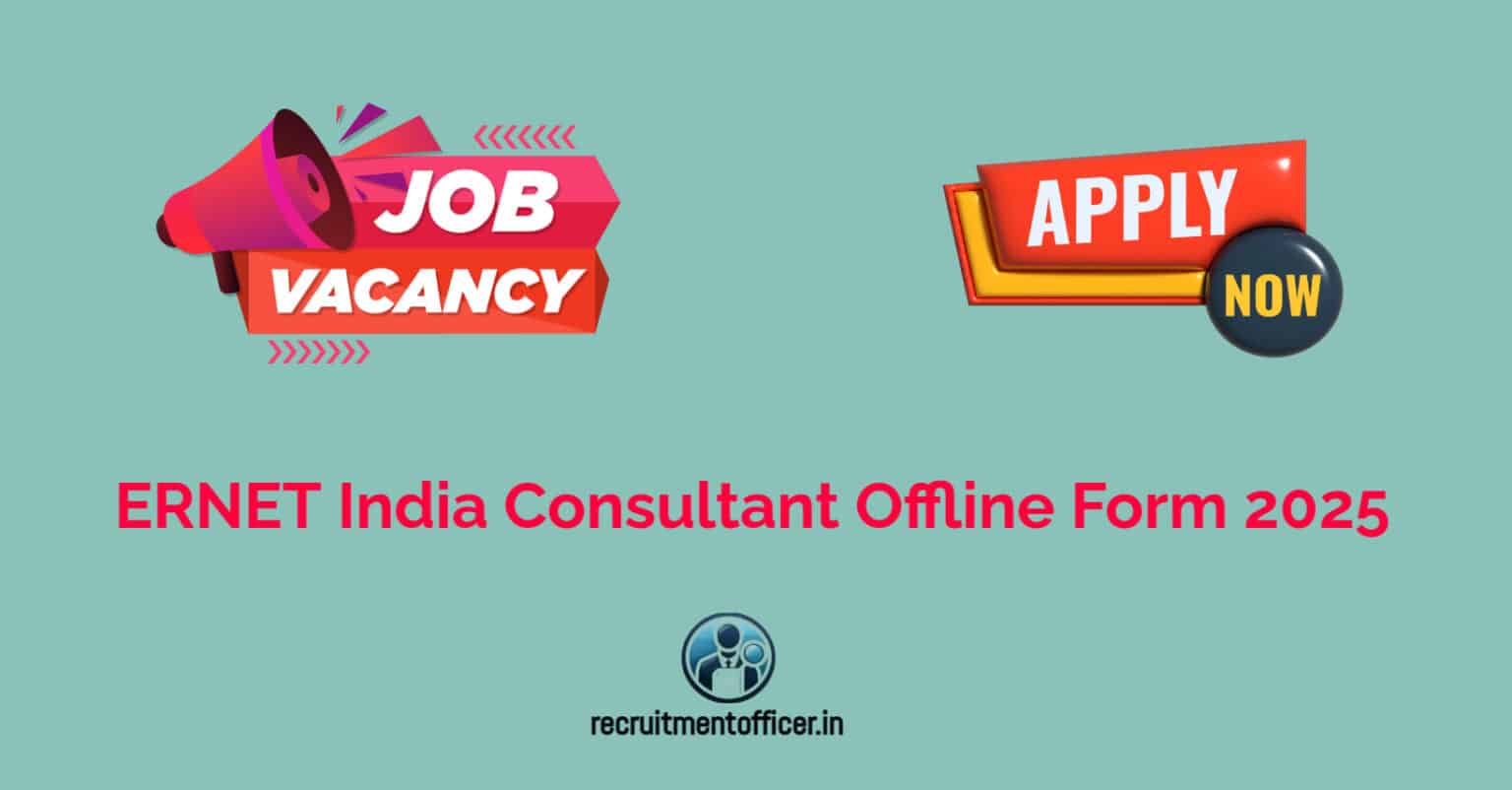 ERNET India Consultant Offline Form 2025