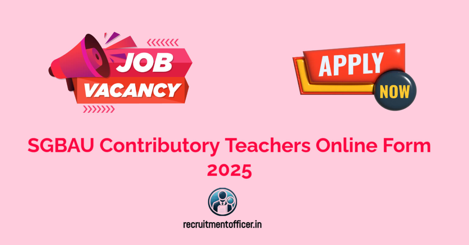 SGBAU Contributory Teachers Online Form 2025