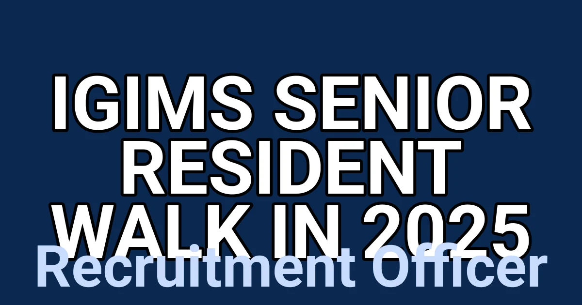 IGIMS Senior Resident Walk in 2025