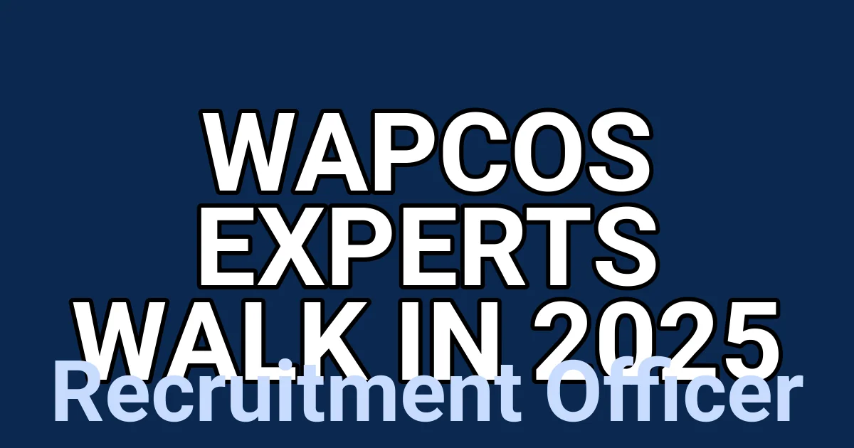 WAPCOS Experts Walk in 2025