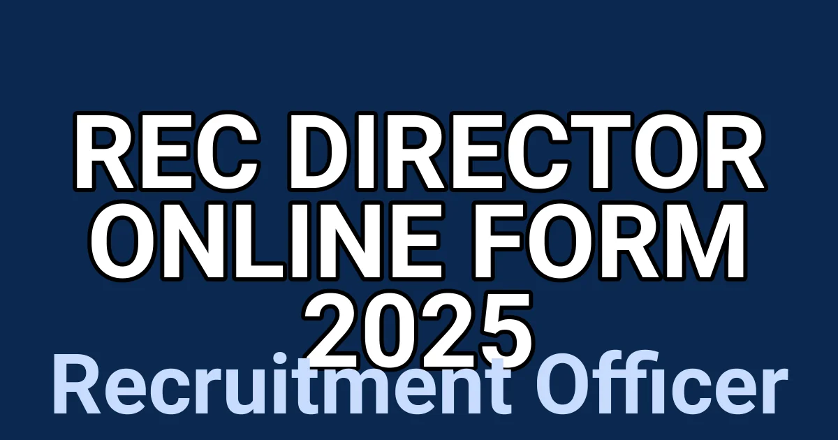 REC Director Online Form 2025