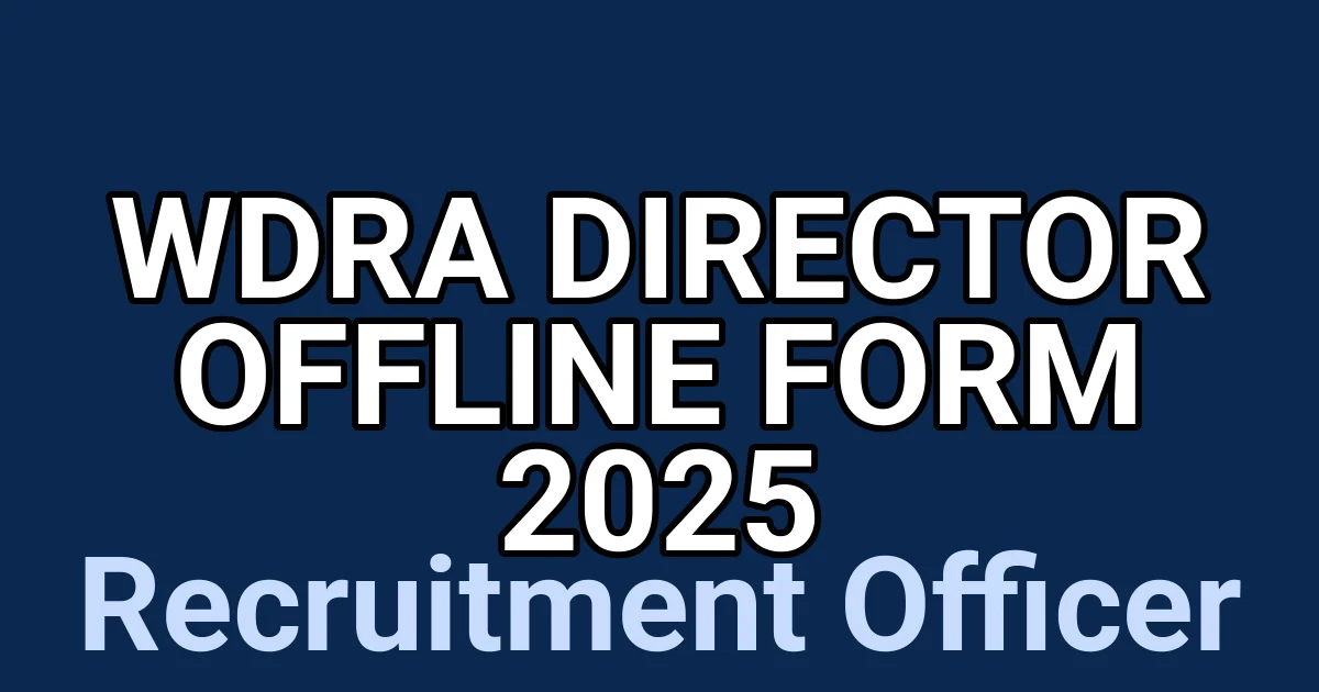 WDRA Director Offline Form 2025