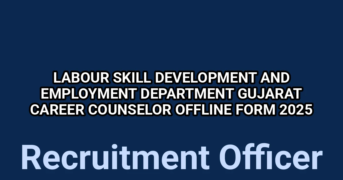 Labour Skill Development and Employment Department Gujarat Career ...