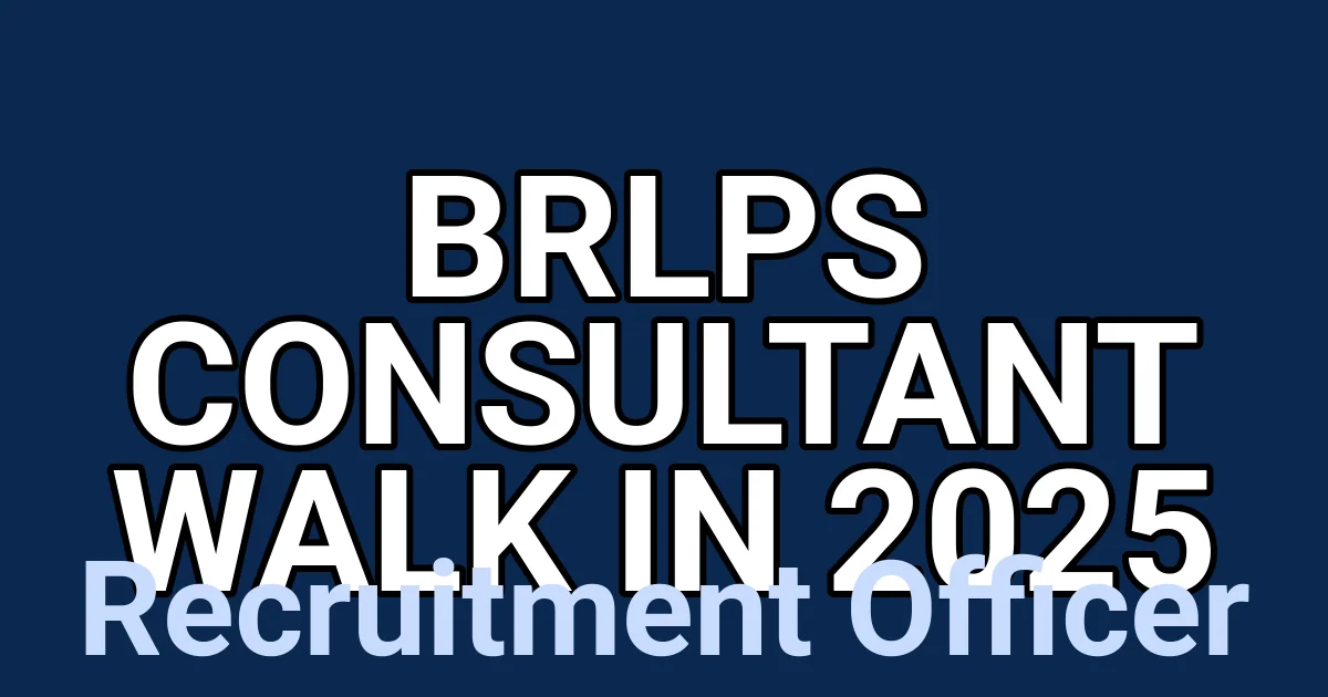 BRLPS Consultant Walk in 2025