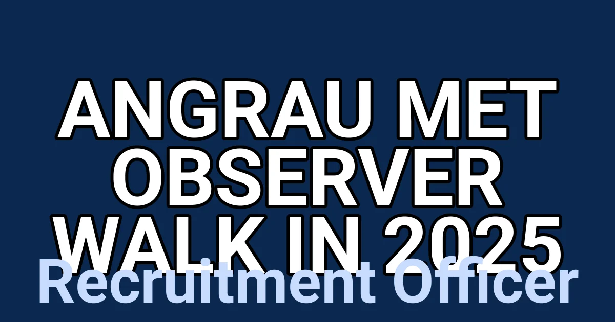 ANGRAU Met Observer Walk in 2025
