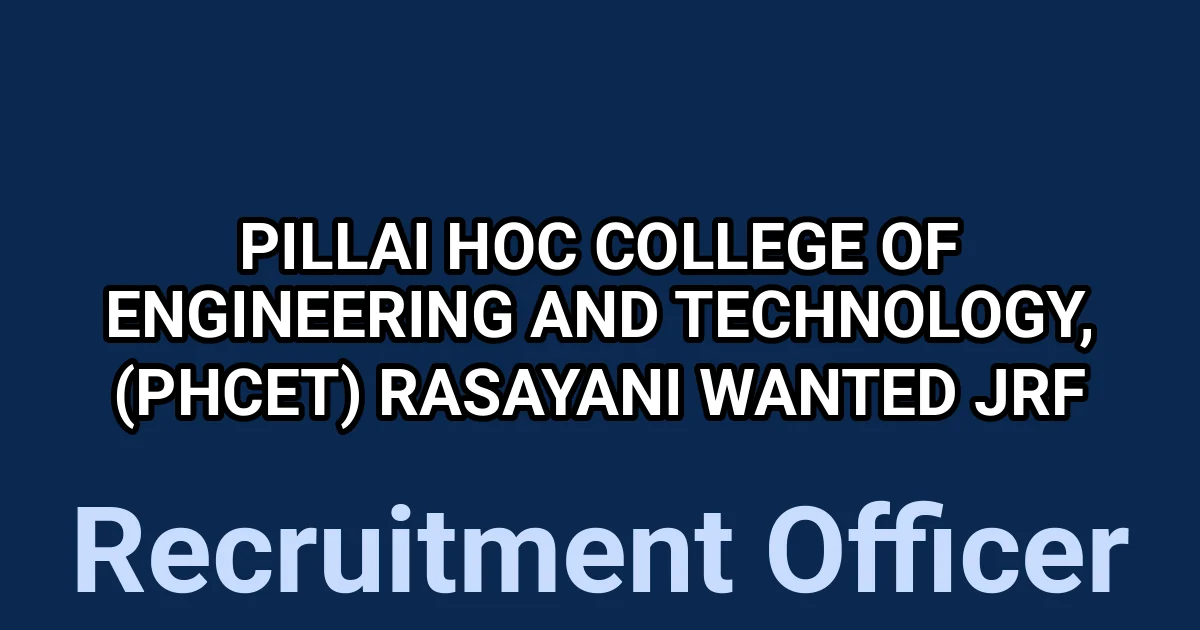 Pillai HOC College of Engineering and Technology, (PHCET) Rasayani ...