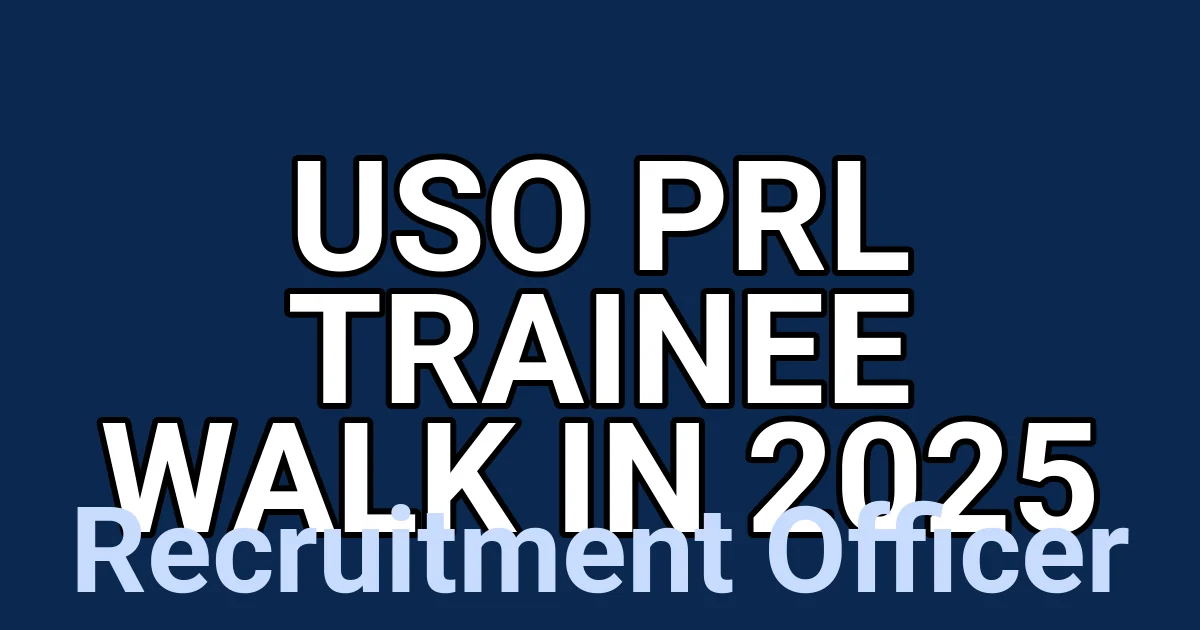 USO PRL Trainee Walk in 2025