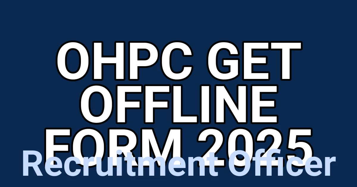 OHPC GET Offline Form 2025