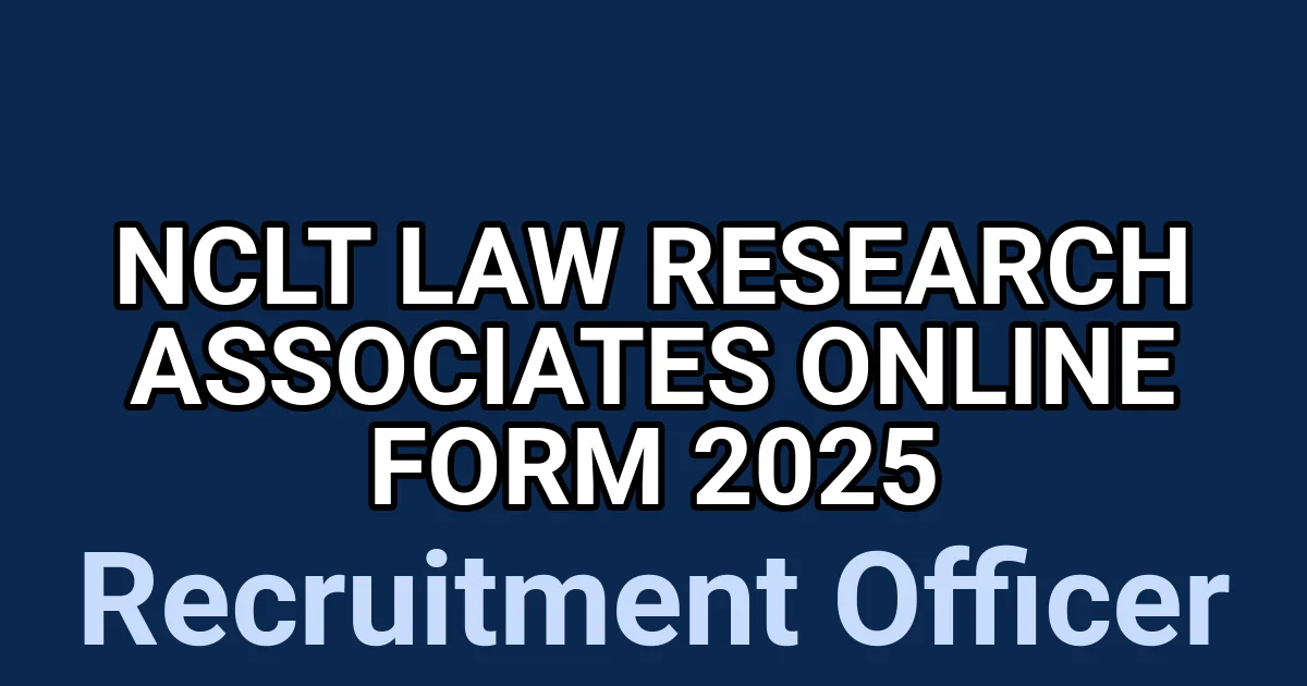 NCLT Law Research Associates Online Form 2025
