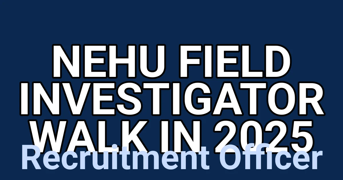 NEHU Field Investigator Walk in 2025