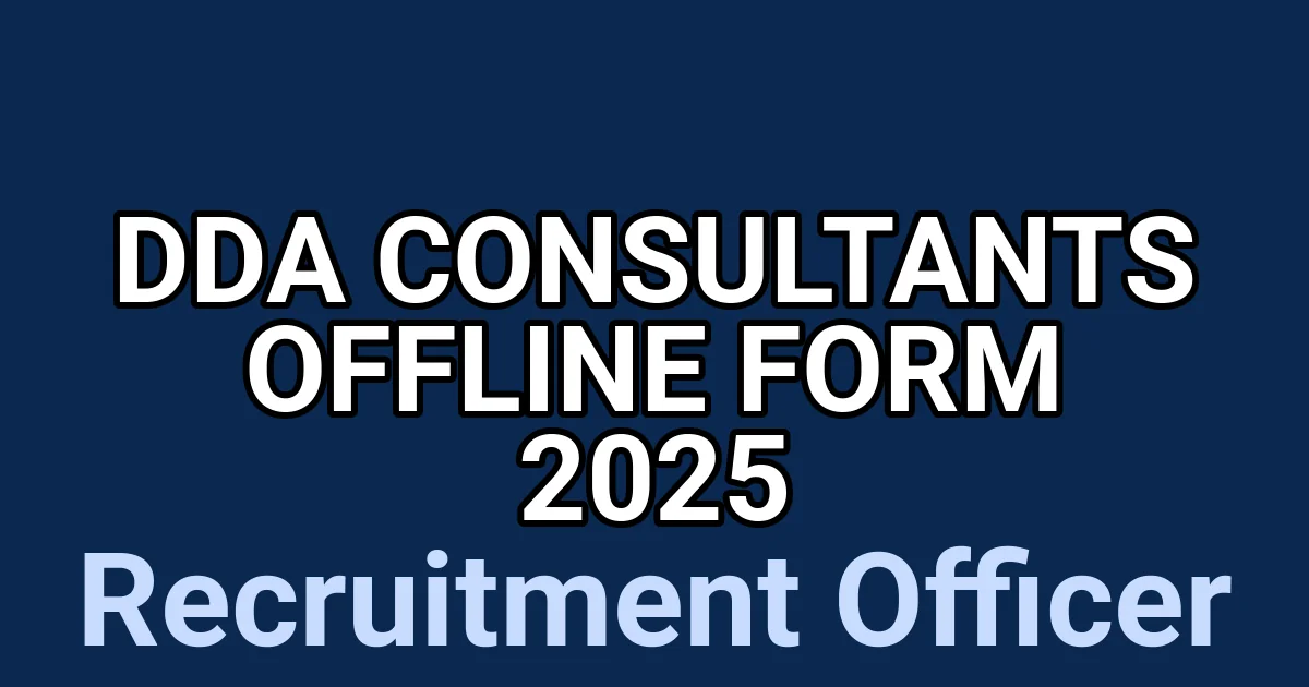 DDA Consultants Offline Form 2025