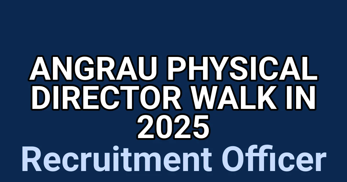 ANGRAU Physical Director Walk in 2025
