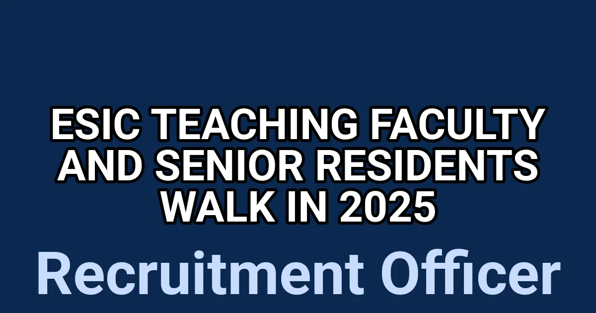 ESIC Teaching Faculty and Senior Residents Walk in 2025