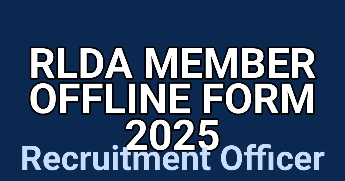 RLDA Member Offline Form 2025