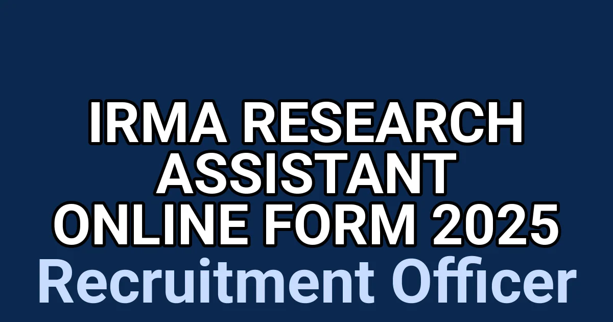 IRMA Research Assistant Online Form 2025
