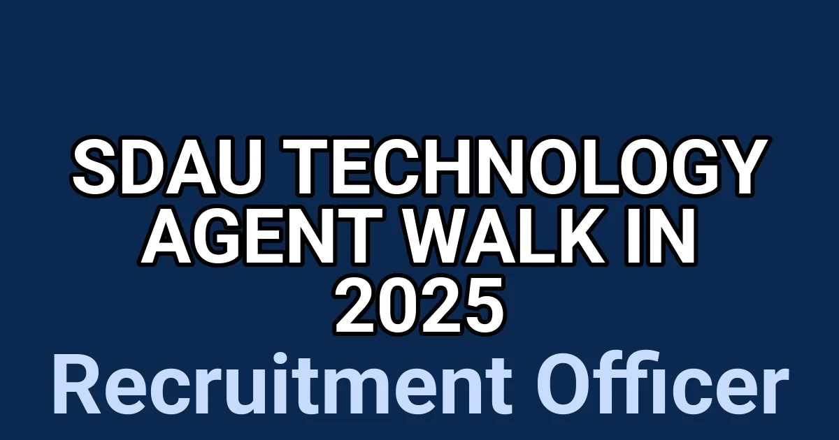 SDAU Technology Agent Walk in 2025