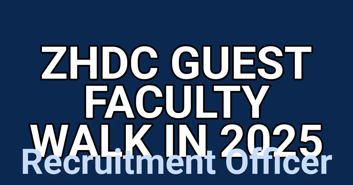 ZHDC Guest Faculty Walk in 2025