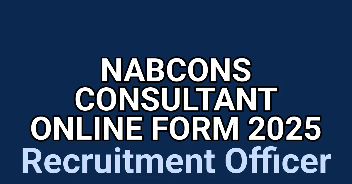 NABCONS Consultant Online Form 2025