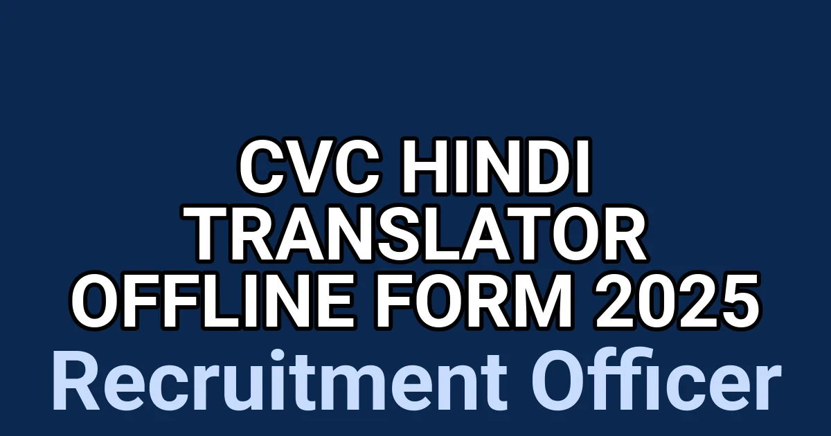 CVC Hindi Translator Offline Form 2025