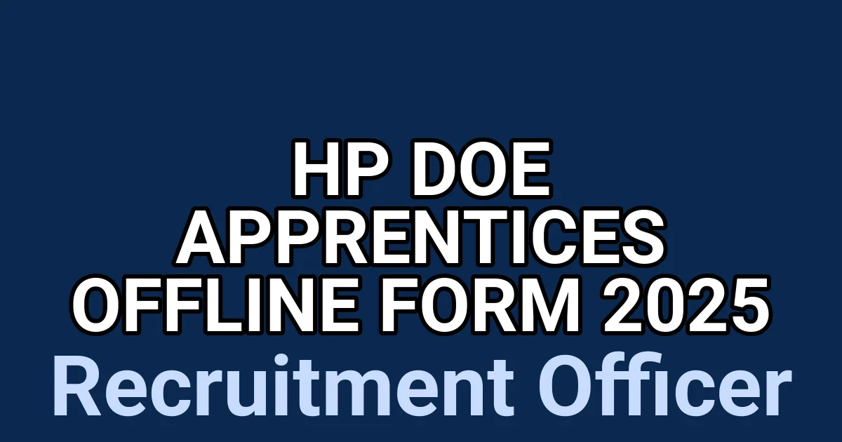 HP DOE Apprentices Offline Form 2025