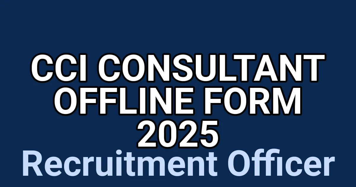 CCI Consultant Offline Form 2025