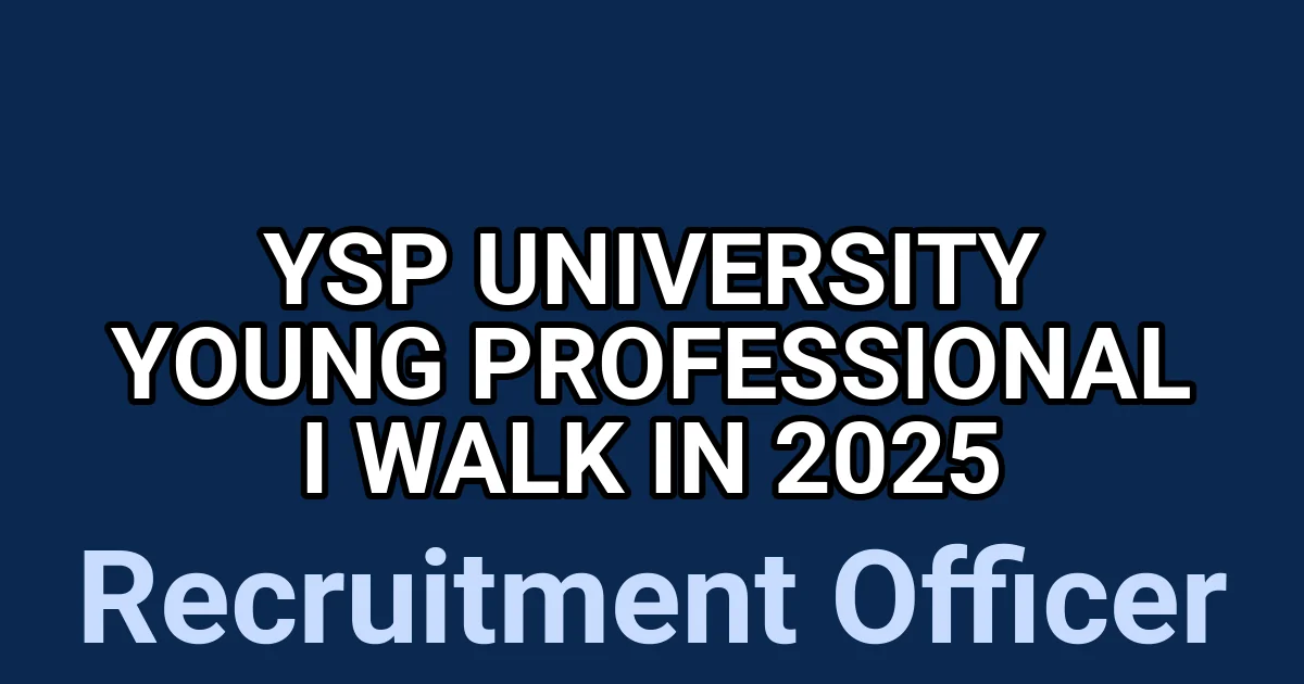 YSP University Young Professional I Walk in 2025