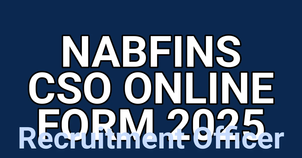 NABFINS CSO Online Form 2025
