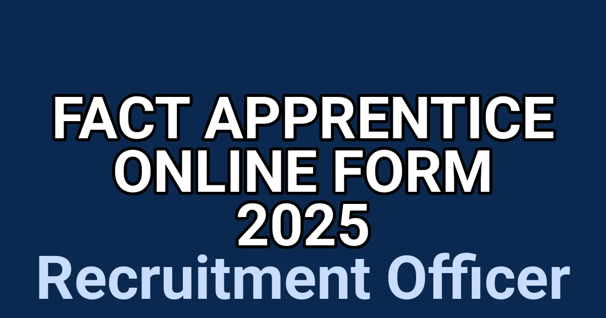 FACT Apprentice Online Form 2025