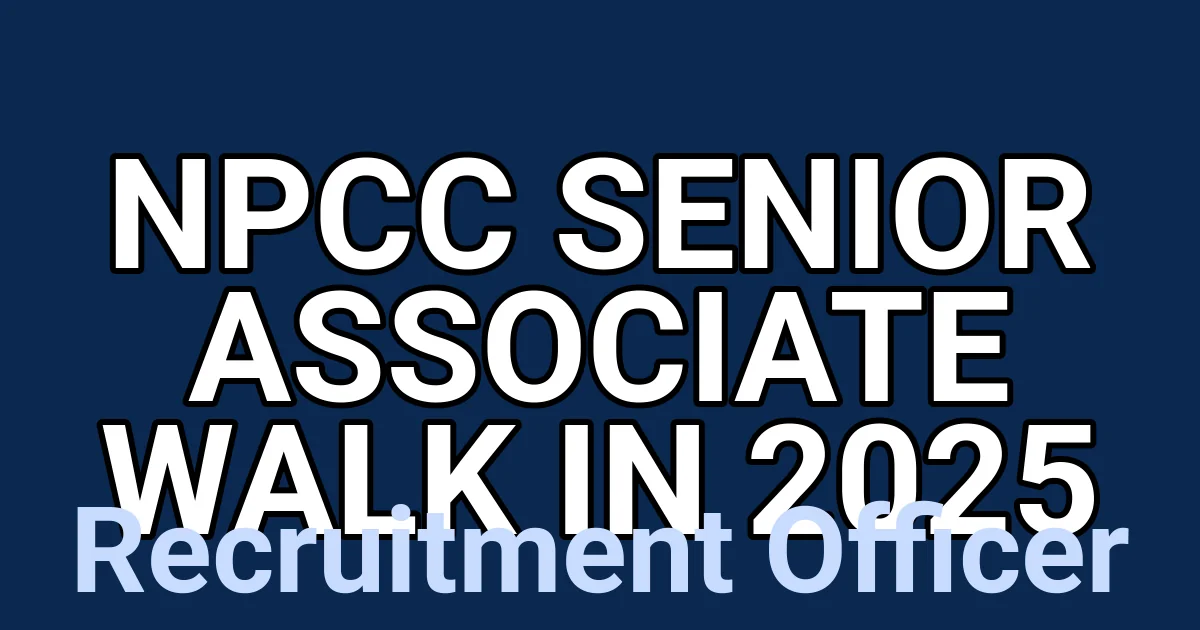 NPCC Senior Associate Walk in 2025