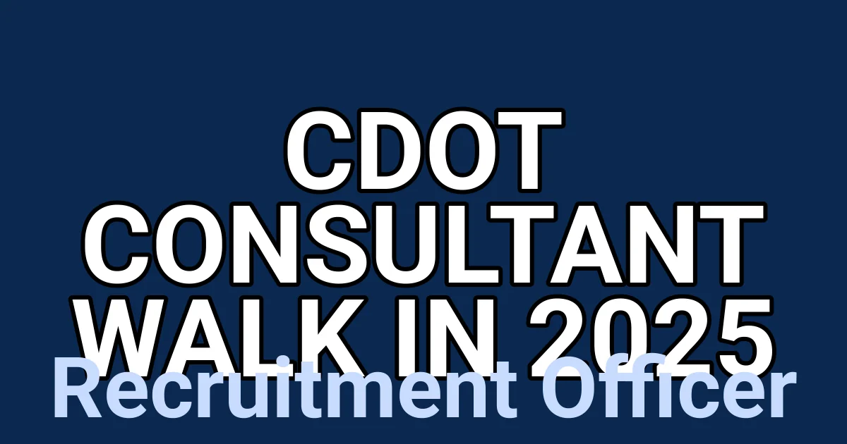 CDOT Consultant Walk in 2025