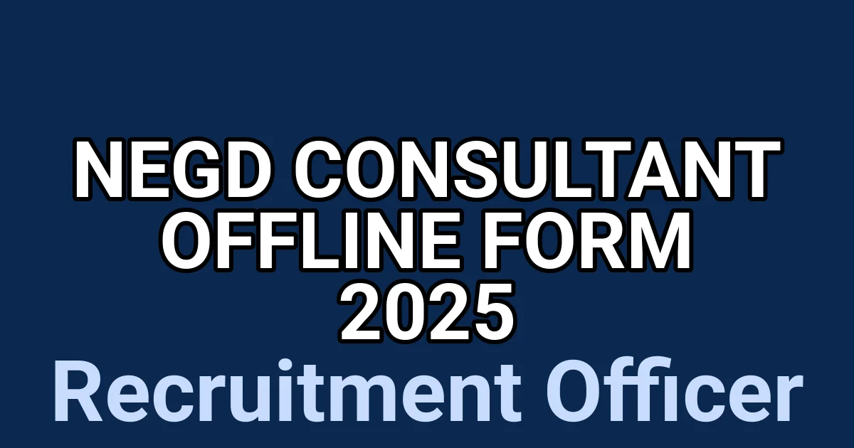 NeGD Consultant Offline Form 2025