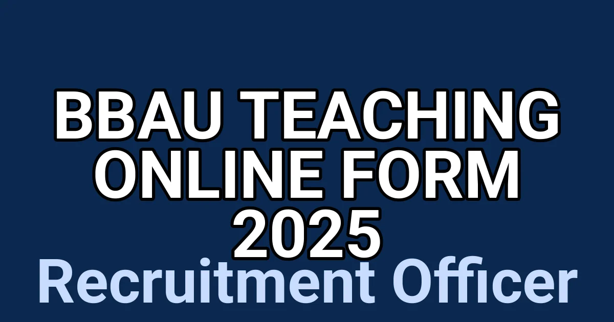 BBAU Teaching Online Form 2025