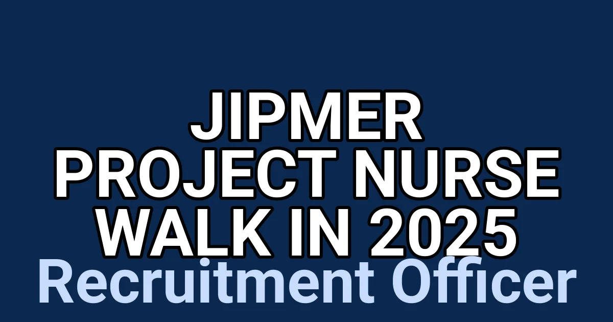 JIPMER Project Nurse Walk in 2025