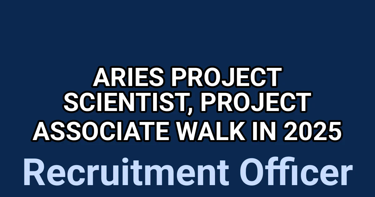ARIES Project Scientist, Project Associate Walk in 2025
