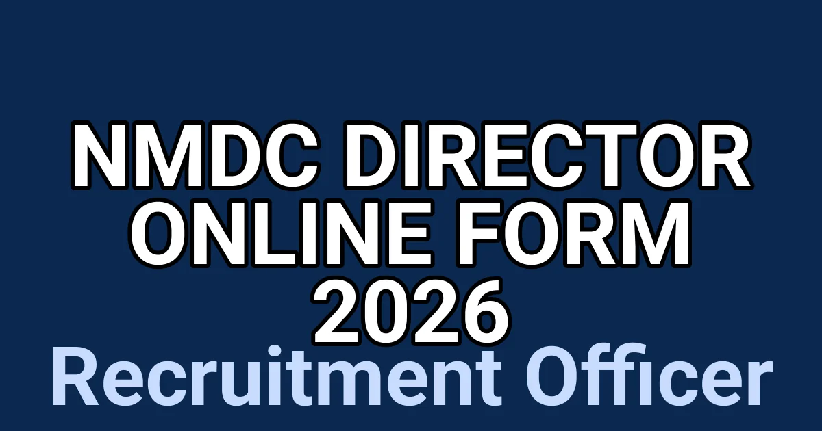 NMDC Director Online Form 2026