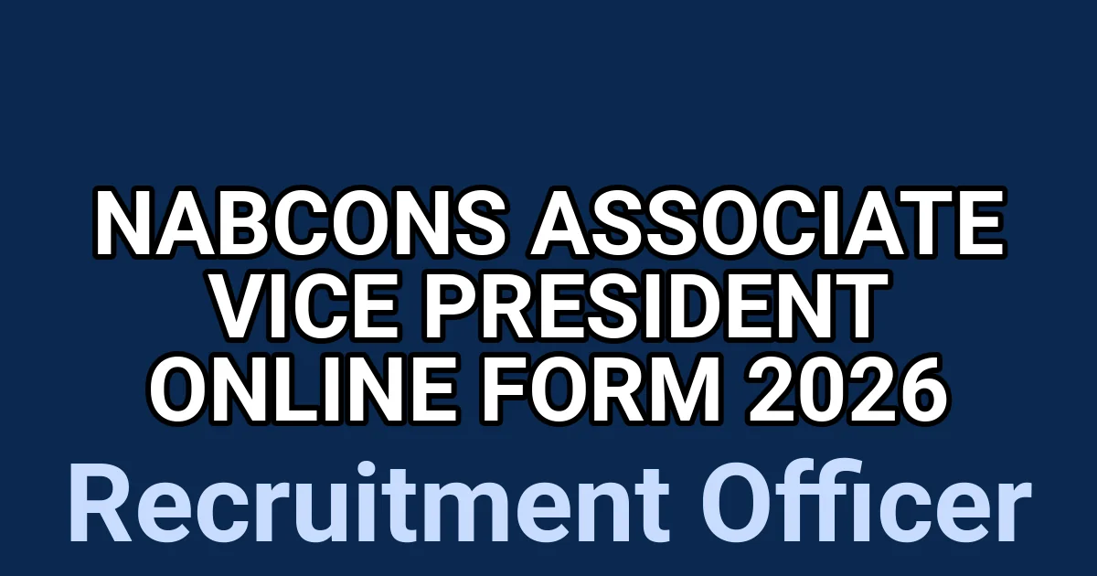 NABCONS Associate Vice President Online Form 2026